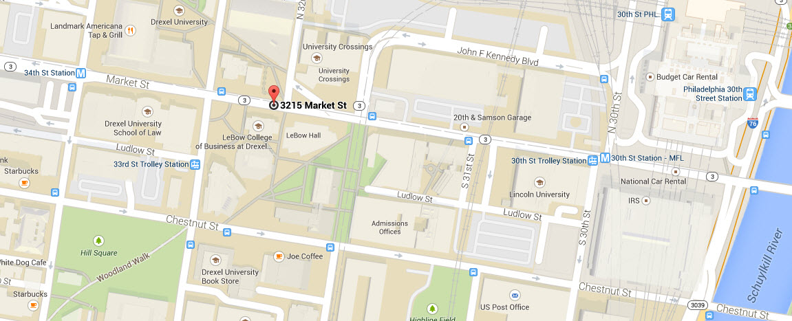Street Map Nesbit Building | School of Public Health | Drexel University